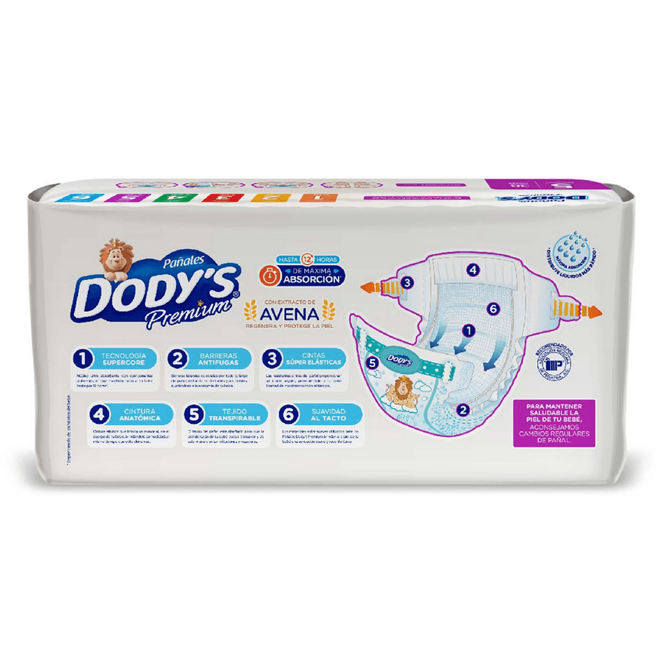 Dody's Premium Jumbo 38 Piezas - Farmacias Klyns