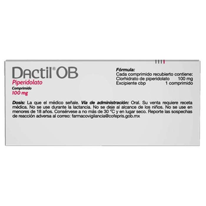 Dactil OB 100 mg 30 Comprimidos - Farmacias Klyns