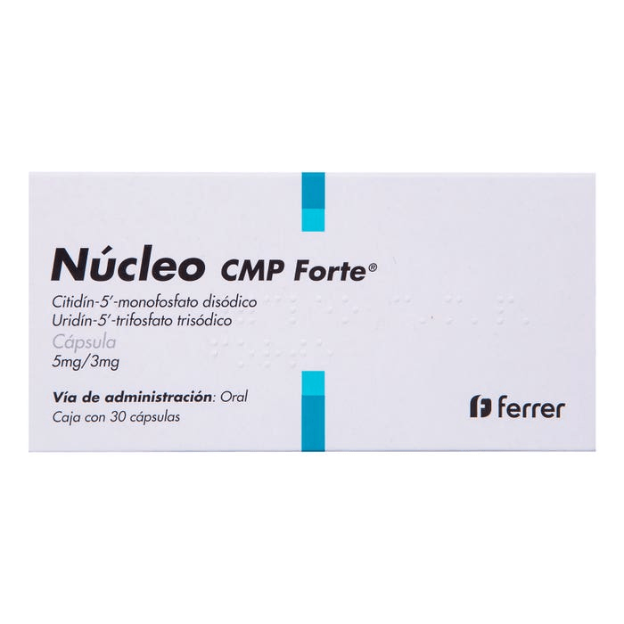 Nucleo C.M.P. Forte 5 mg / 3 mg 30 Capsulas - Farmacias Klyns