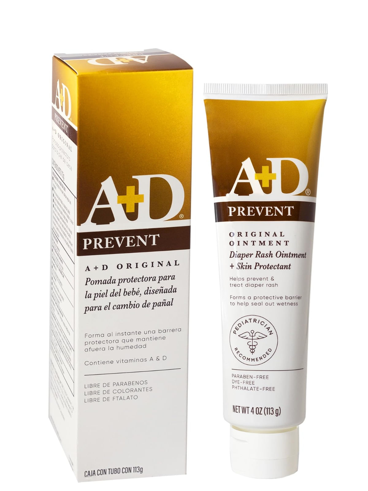 A+D Prevent Pomada Protectora para Bebe Tubo con 113 g - Farmacias Klyns