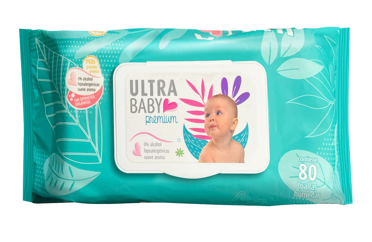 Toallitas Humedas Ultra Baby Premium 80 Piezas - Farmacias Klyns