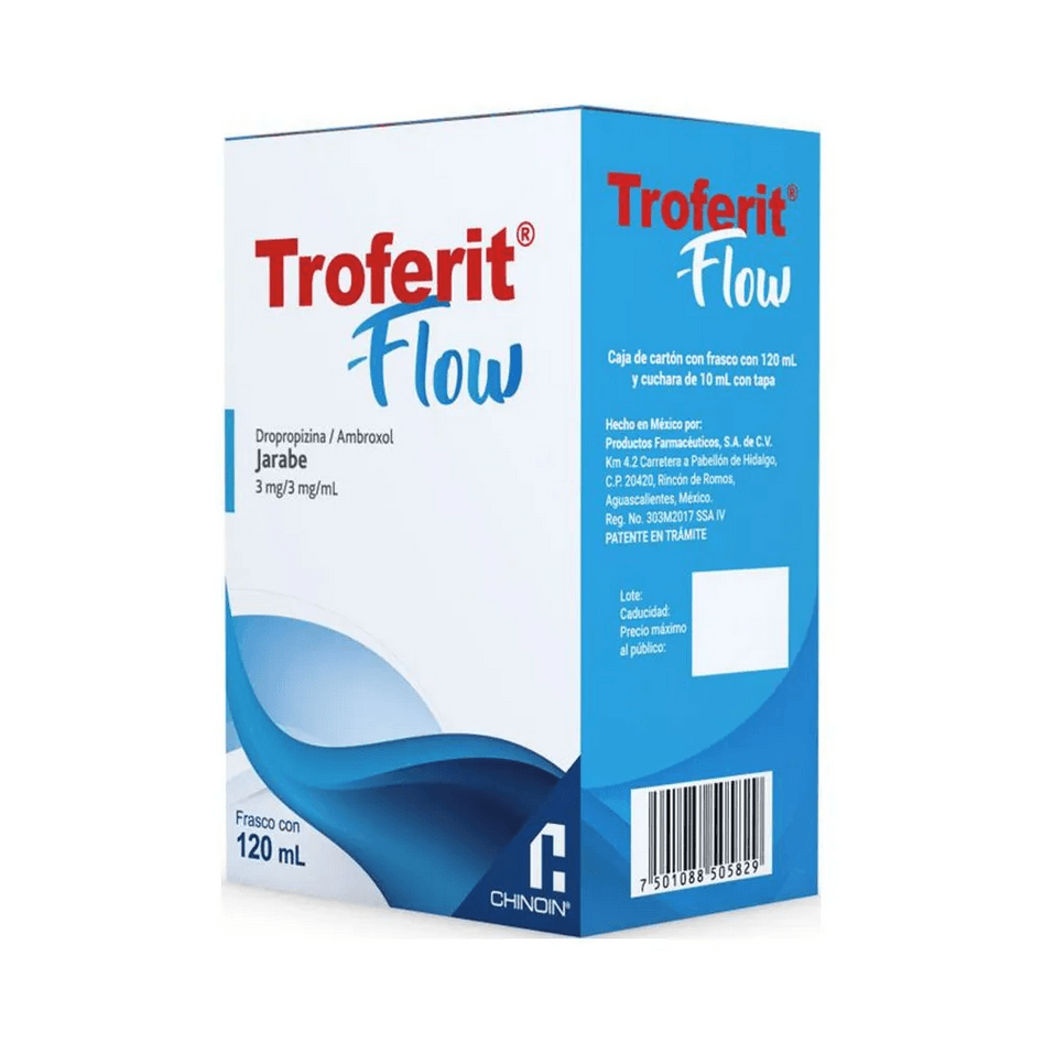 Troferit Flow Jarabe 3 mg / 3 mg / mL 120 mL - Farmacias Klyns
