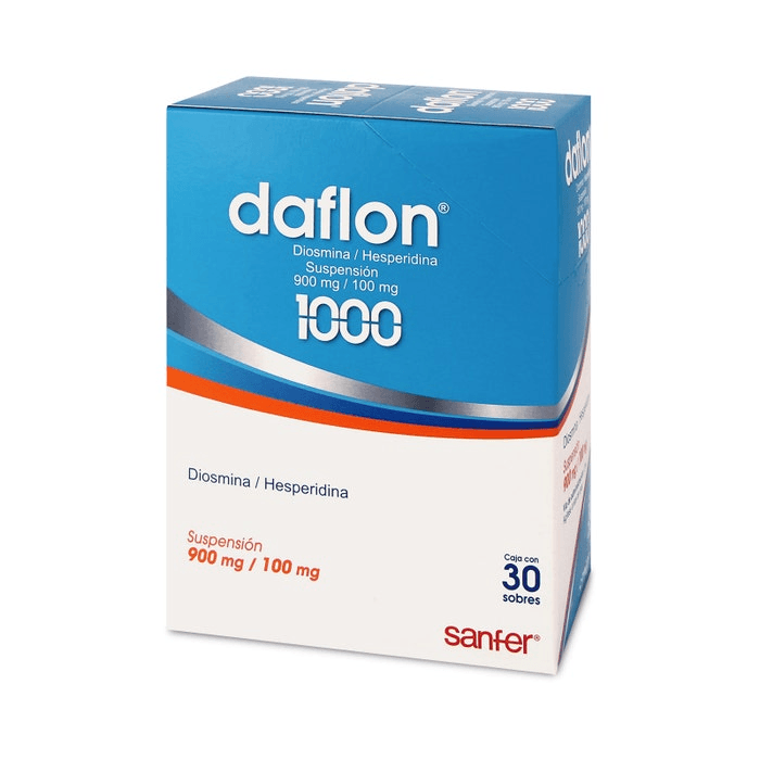 Daflon 1000 Suspension 900 mg / 100 mg 30 Sobres - Farmacias Klyns