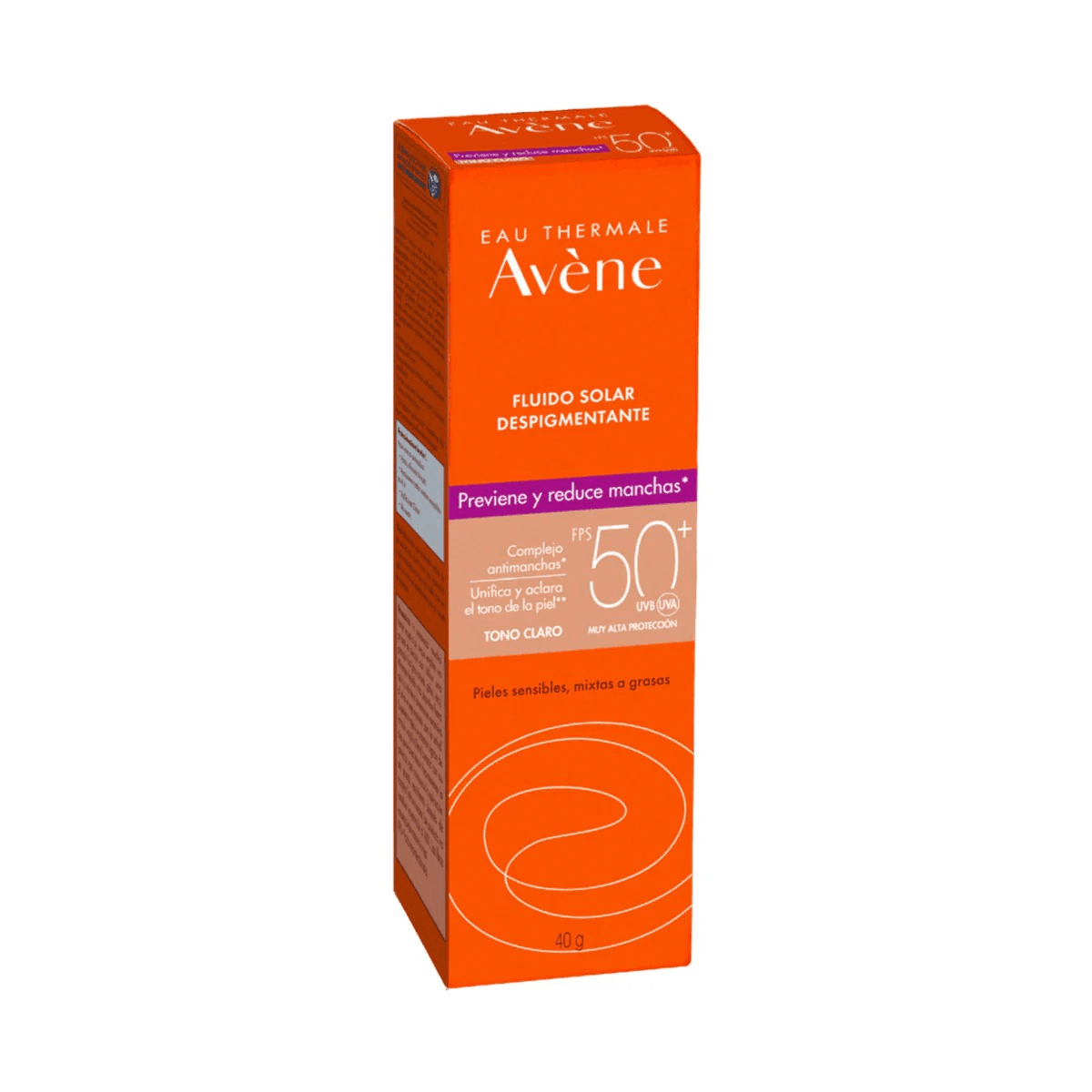 Avene Fluido Solar Despigmentante Tono Claro FPS50+ 40 mL - Farmacias Klyns