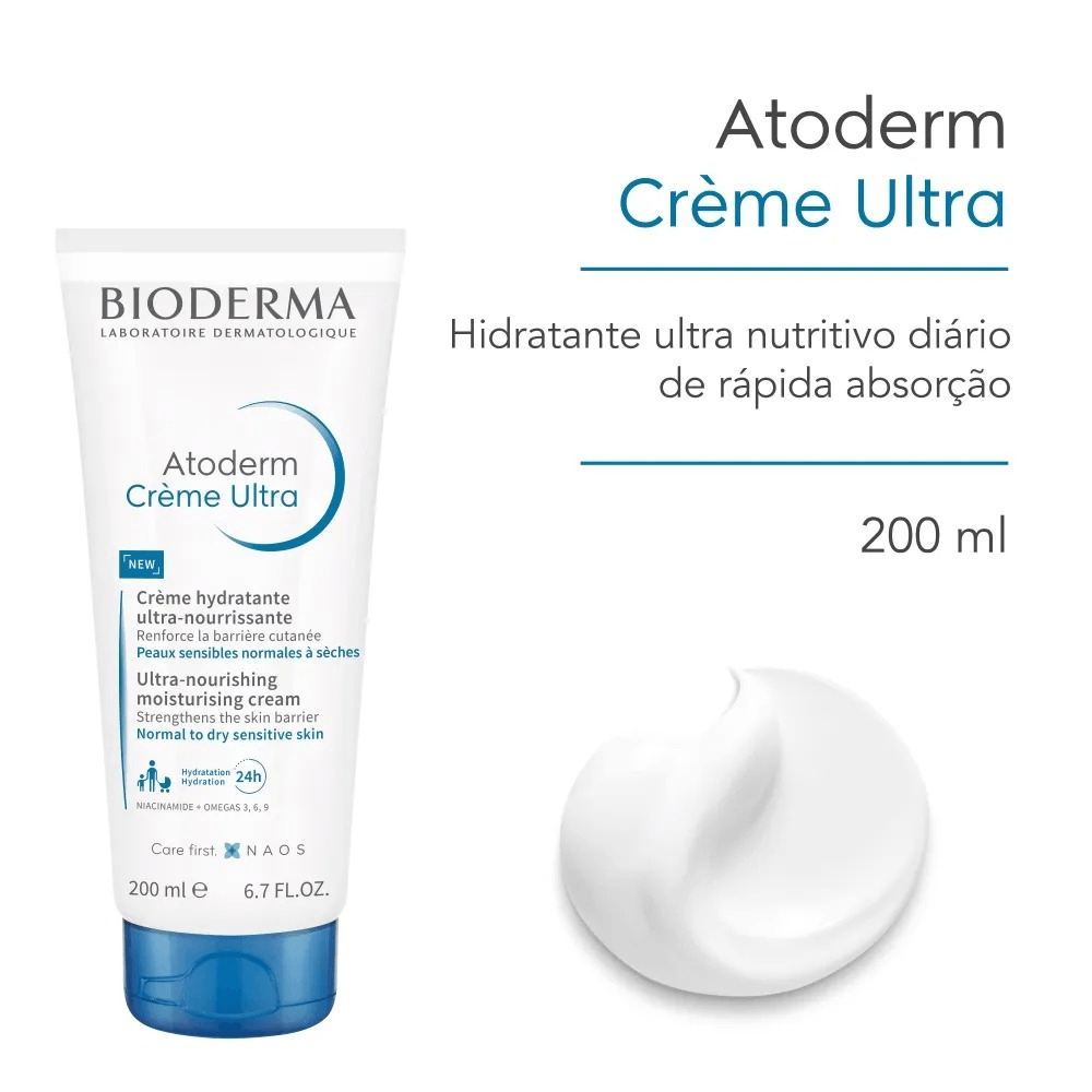 Atoderm Crema Ultra Hidratante Bioderma 200 mL - Farmacias Klyns