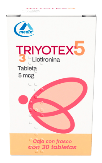 Triyotex 5 mcg 30 Tabletas - Farmacias Klyns